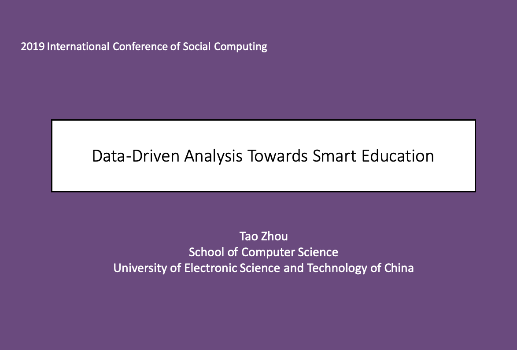 Data-Driven Analysis Towards Smart Education